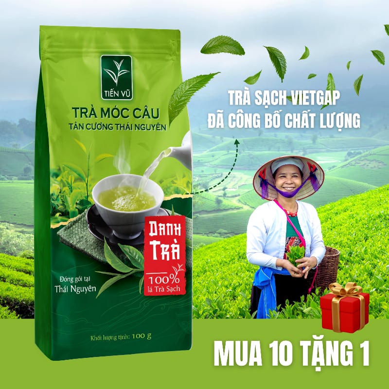 Trà Móc Câu - Trà Xanh Thái Nguyên 1kg (10 Gói X 100g)